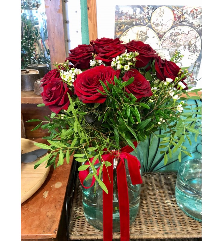 Ramo 12 rosas rojas S